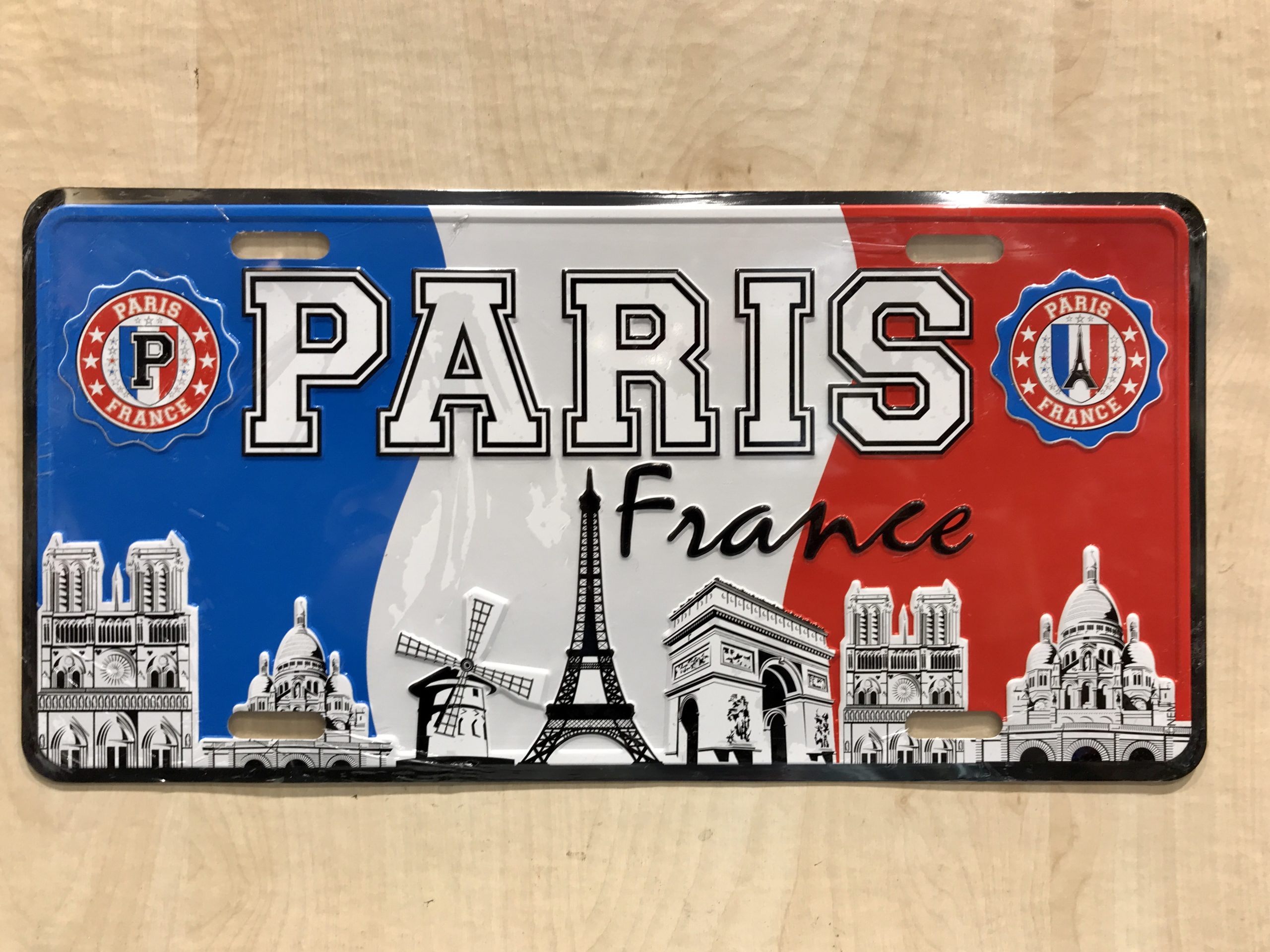 Plaque Paris Bleu Blanc Rouge